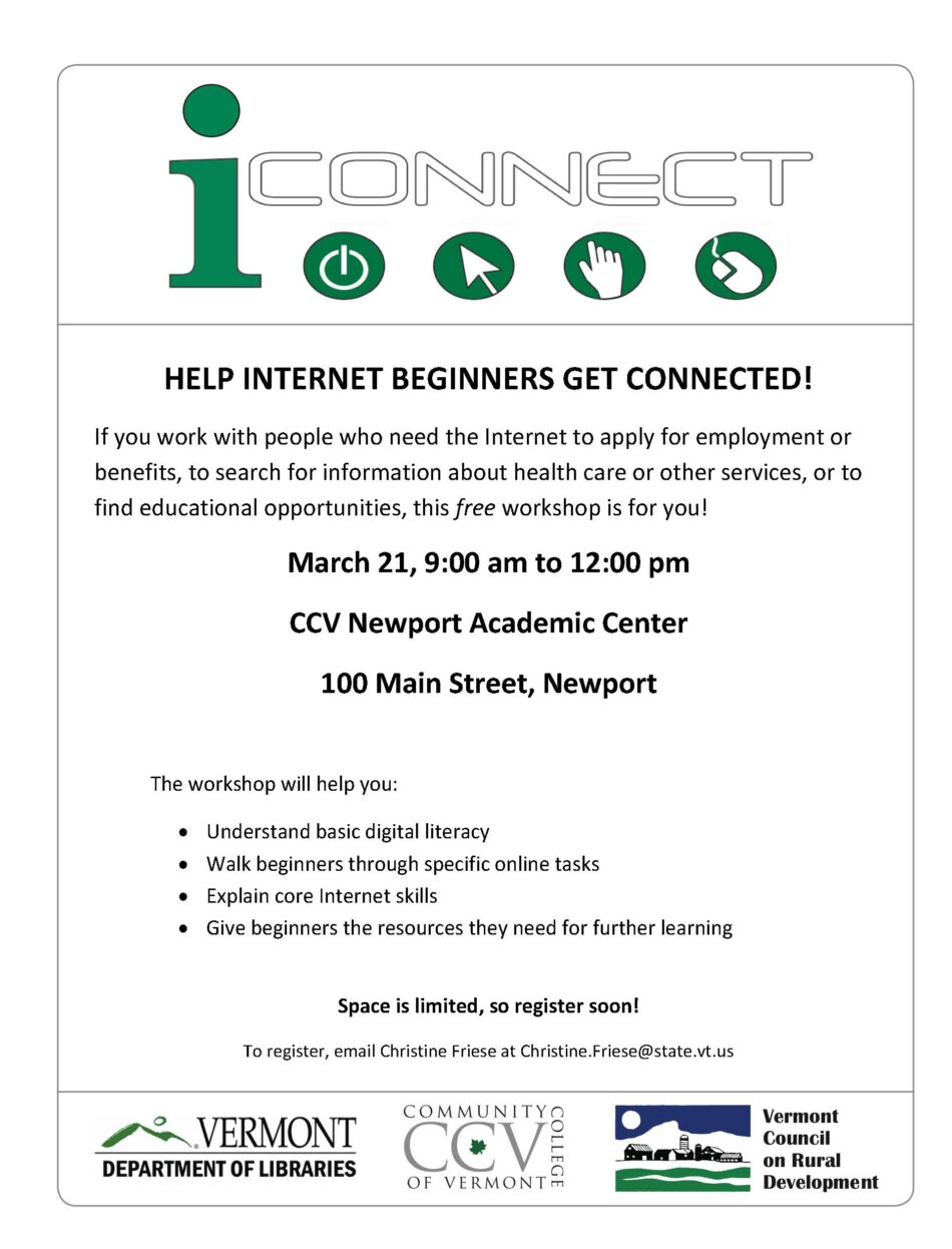 iConnect Workshops: Helping Internet Beginners Get Connected - Vermont ...