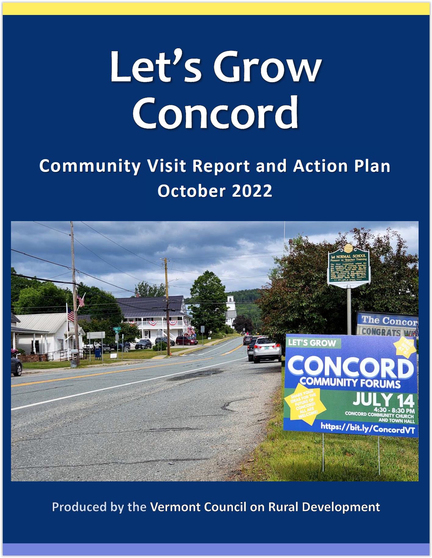 Let's Grow Concord - Report and Action Plan - October 2022 - Vermont ...